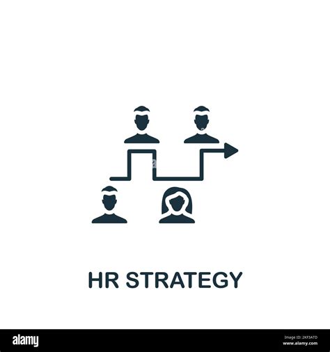 Hr Strategy Icon Monochrome Simple Project Management Icon For
