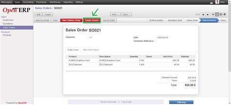 การใช้งานโปรเเกรม Open Erp ในส่วน Some Order Lines การทำใบเเจ้งหนี้เเบบรายการ เว็บบอร์ด Php