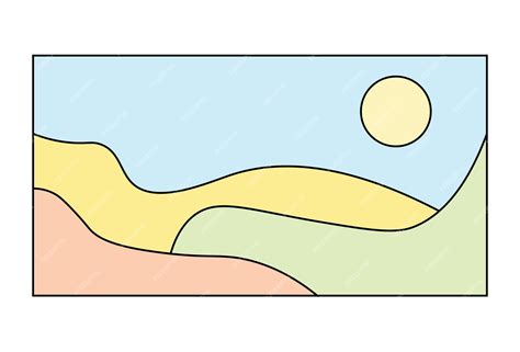 Premium Vector Landscape 2d