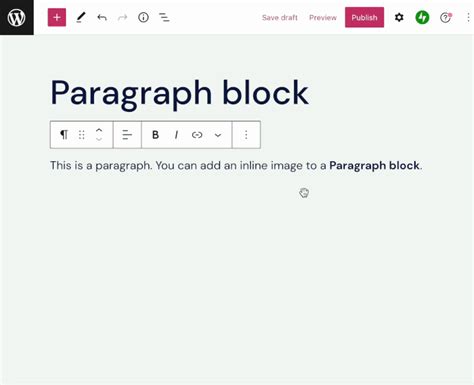 paragraph block support