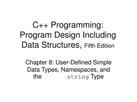 Ppt C Programming Program Design Including Data Structures Fifth