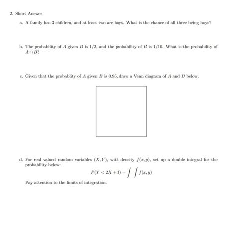 Solved B The Probability Of A Given B Is 1 2 And The Chegg Com