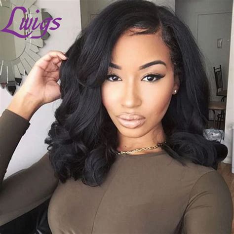 Lwigs 7a Grade Brazilian Lace Front Human Hair Wigs Body Wave Short