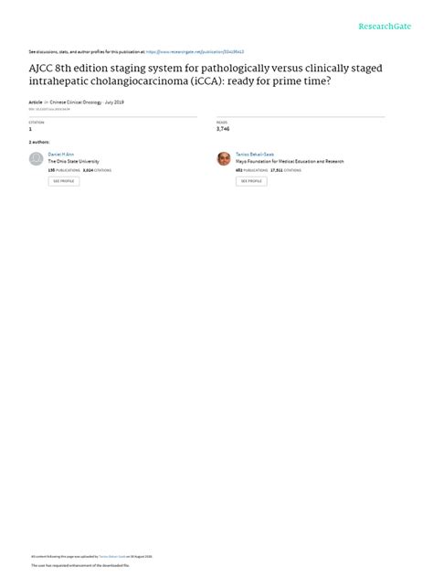 Ajcc 8th Edition Staging System For Pathologically Pdf Cancer Diseases And Disorders