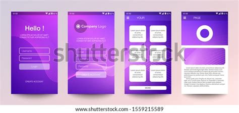 Design Mobile App Ui Ux Gui Stock Vector Royalty Free 1559215589 Shutterstock