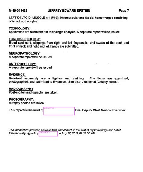 Epstein Autopsy Report From Chief Medical Examiner R Epstein