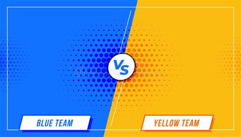 Halftone Style Versus Vs Comparison Poster For Gamers And Esports Stock