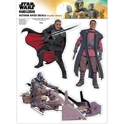 Disney Star Wars Mandalorian Decals Set Of 3 Vinyl Stickers Greef