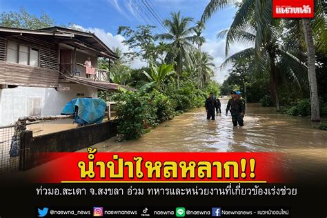 ในประเทศ น้ำป่าไหลหลาก ท่วม อ สะเดา จ สงขลา อ่วม ทหารและหน่วยงานที่เกี่ยวข้องเร่งลงพื้นที่