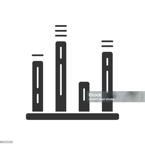 막대 그래프 문말 아이콘입니다 다이어그램 선 그래프 통계 데이터 시각화 정보의 상징적 표현 실루엣 기호입니다 음수 공간입니다 벡터 절연 그림 0명에 대한 스톡 벡터 아트 및