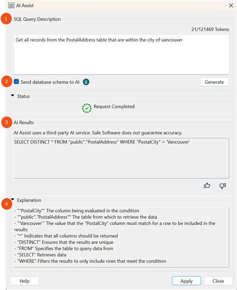 Performing Native Spatial Queries On Database Tables Using The Sqlexecutor Fme Support Center