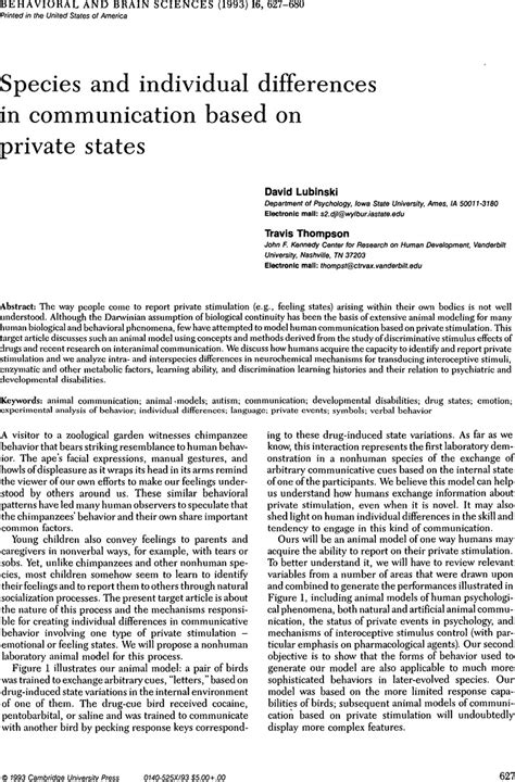 Behaviorism Introspection And The Minds I Behavioral And Brain Sciences Cambridge Core