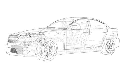 Concept Car Vector Rendering Of D Stock Vector Illustration Of Bumper Automobile