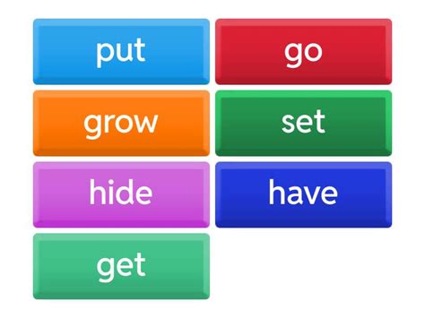 Tina Irregular Verbs Part Flip Tiles