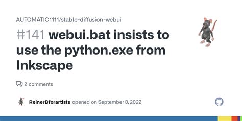 webui bat insists to use the python exe from inkscape · issue 141