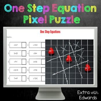 One Step Equations Pixel Puzzle By Extra With Edwards TPT
