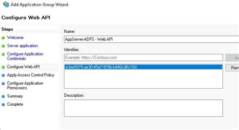 microsoft configuring an application group for oauth2 oidc on adfs
