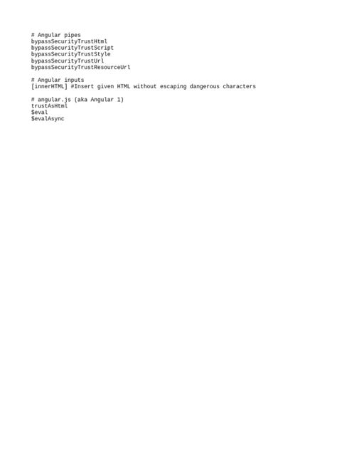 Dangerous Functions Angular Pdf