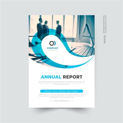 연례 보고서 전단지 프리미엄 벡터