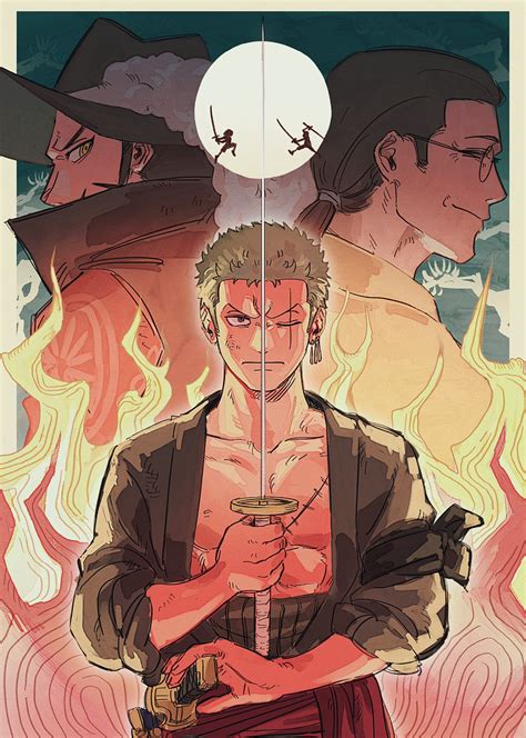 Toku Dracule Mihawk Koushirou One Piece Roronoa Zoro Shimotsuki Kuina One Piece