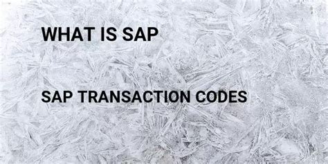 What Is Sap Tcode In SAP Transaction Codes List