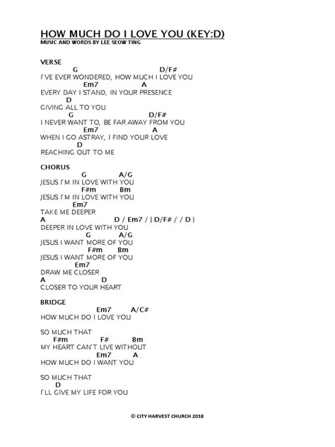 How Much Do I Love You Lyrics Pdf