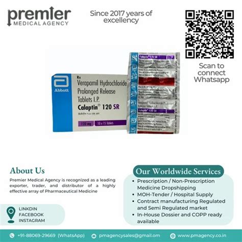 Verapamil Hydrochloride Prolonged Release 120mg At Best Price In Nagpur