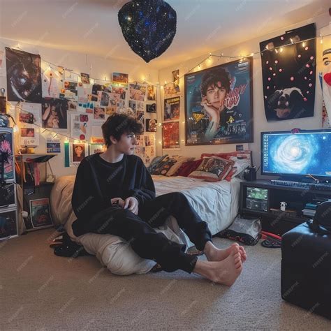 A Person Sitting On The Floor Premium Ai Generated Image