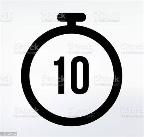 10 Seconds Countdown Timer Icon Set Time Interval Icons Stopwatch And