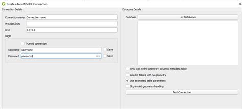 How To Connect To A Specific Database With Sql Server In Qgis