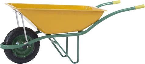 Carretilla De Obra Acero Pintado De 90 Litros Amarillo Leroy Merlin