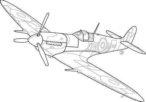 Spitfire Plane Drawings