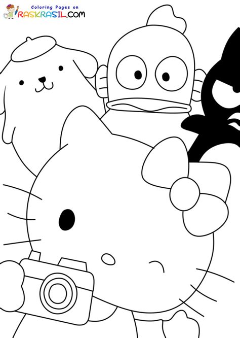 Hello Kitty And Friends Easy Coloring Pages