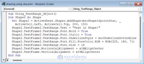 How To Draw In Excel Using Vba 5 Examples