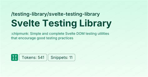 Svelte Testing Library