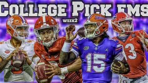College Pick Ems Week 2 Upset Alert Youtube