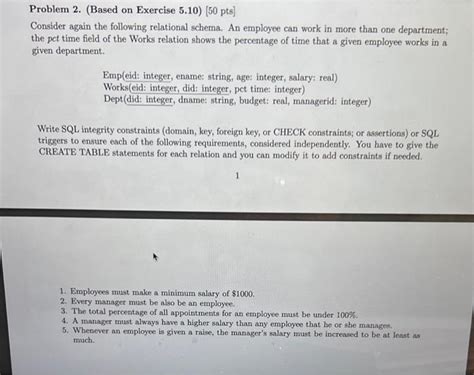 Solved Problem Based On Exercise Pts Consider Chegg Com