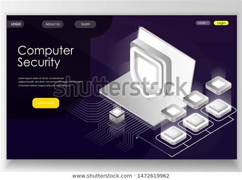Computer Security Concept Digital Security Concept стоковая векторная