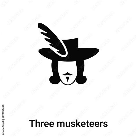 Three Musketeers Icon Vector Isolated On White Background Logo Concept