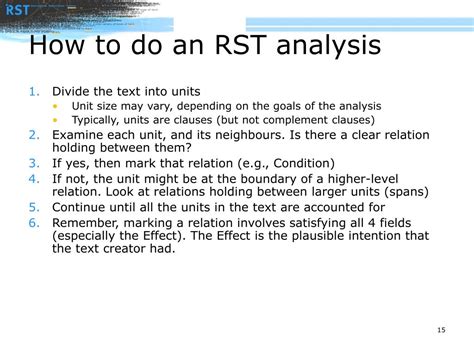 Ppt Introduction To Rst Rhetorical Structure Theory Powerpoint Presentation Id446661