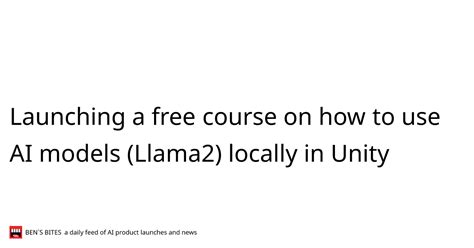 Launching A Free Course On How To Use Ai Models Llama2 Locally In
