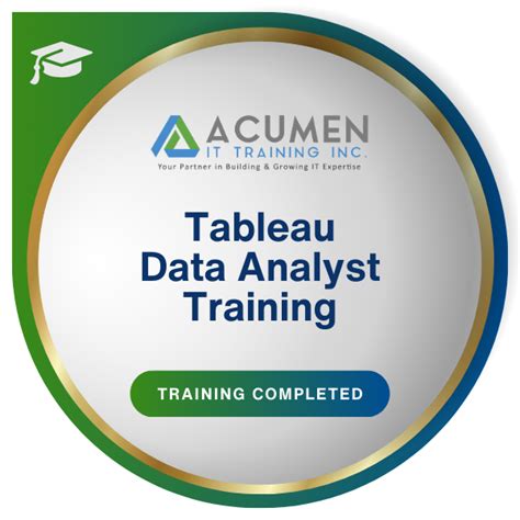 Tableau Data Analyst Training Credly