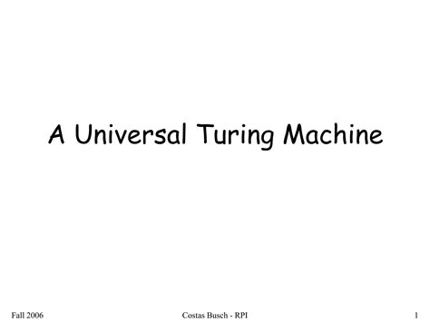 Universalturingmachineformallanguageppt