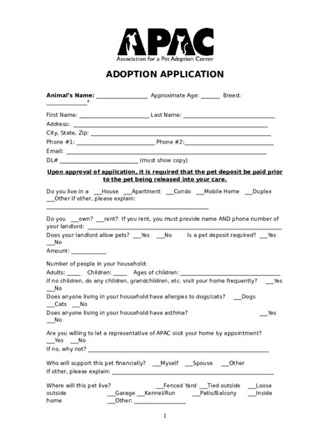 ADOPTION APPLICATION Doc Template PdfFiller