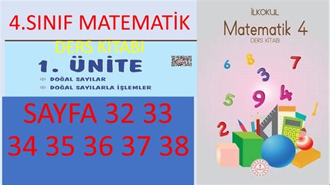 4sinif Matematİk Ders Kİtabi Sayfa 32 33 34 35 36 37 38 Youtube