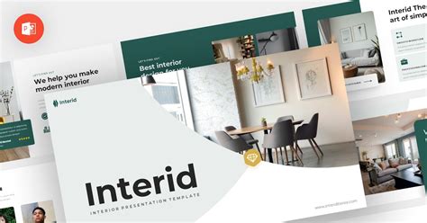 Interid Шаблон интерьера Powerpoint Шаблоны презентаций Включая архитектура и минималист