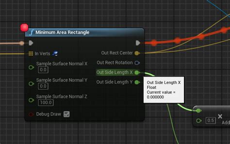 minimum area rectangle node only working when it feels like doing so r unrealengine