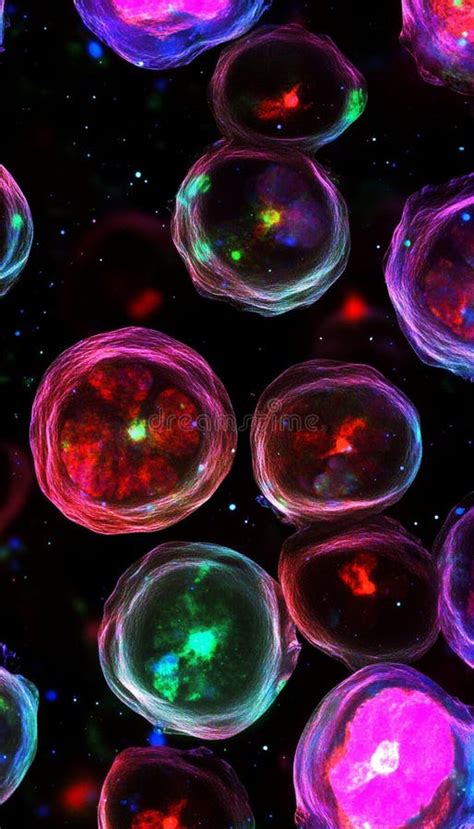 Microscopic Close Up Of Human Embryonic Stem Cells Showcasing Unique