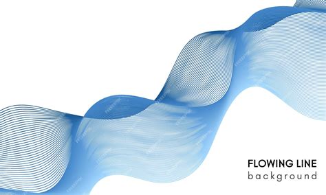 Premium Vector Blue Flowing Lines Design Abstract Blue Smooth Wave