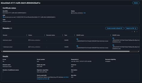 Acm Certificate Stuck In “pending Validation” Status Despite Correct